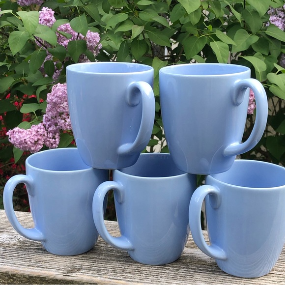 Corelle | Dining | Five Corelle Stoneware Mugs Periwinkle Blue | Poshmark